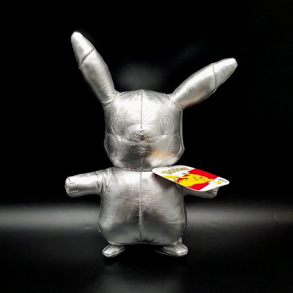 Pokémon | Toys | 25th Anniversary Silver Pikachu Plush 22 8 Pokmon ...